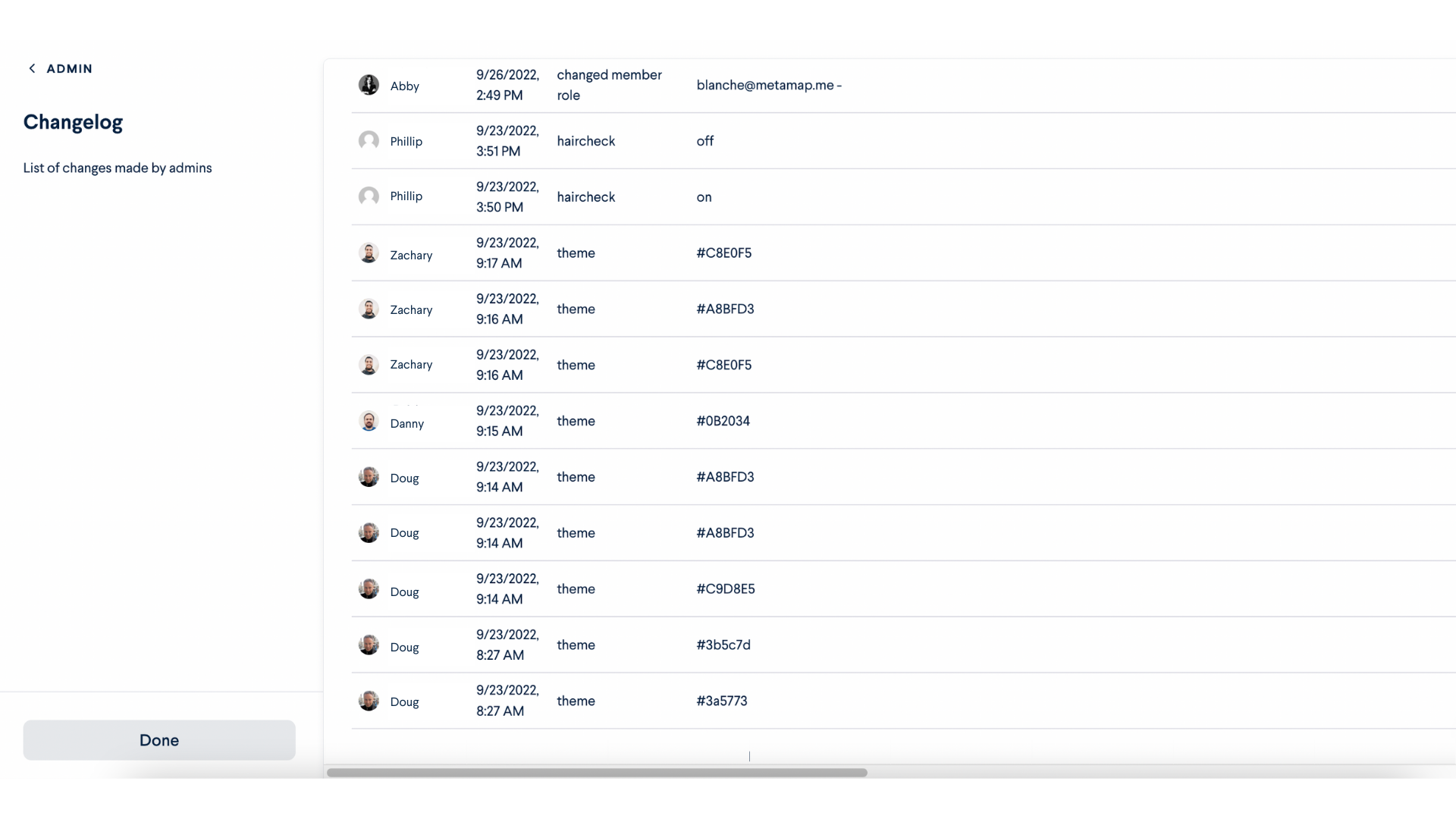 Admin Guide: Changelog